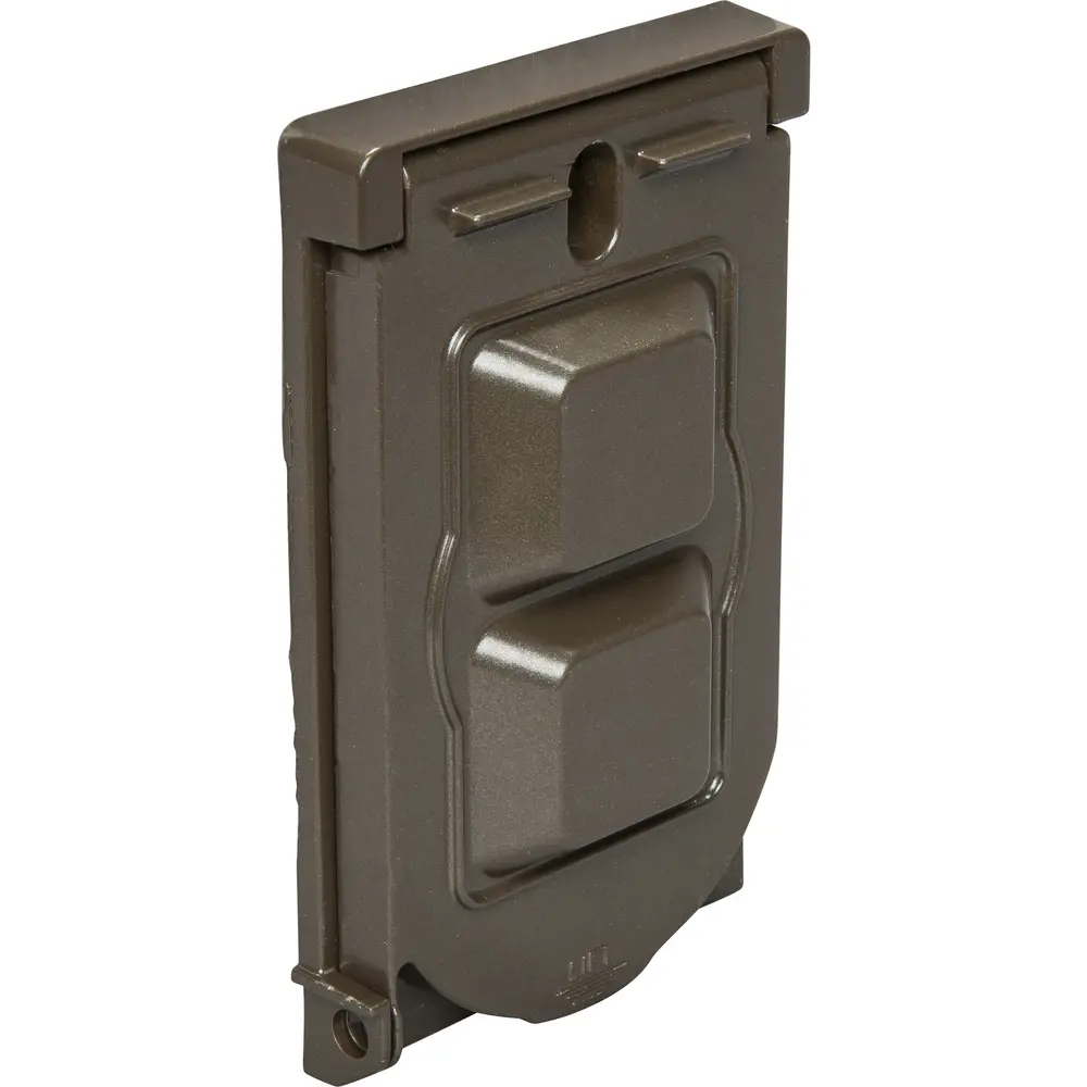 Single-Gang Weatherproof Lockable Multi-Use Cover, Vertical, Bronze