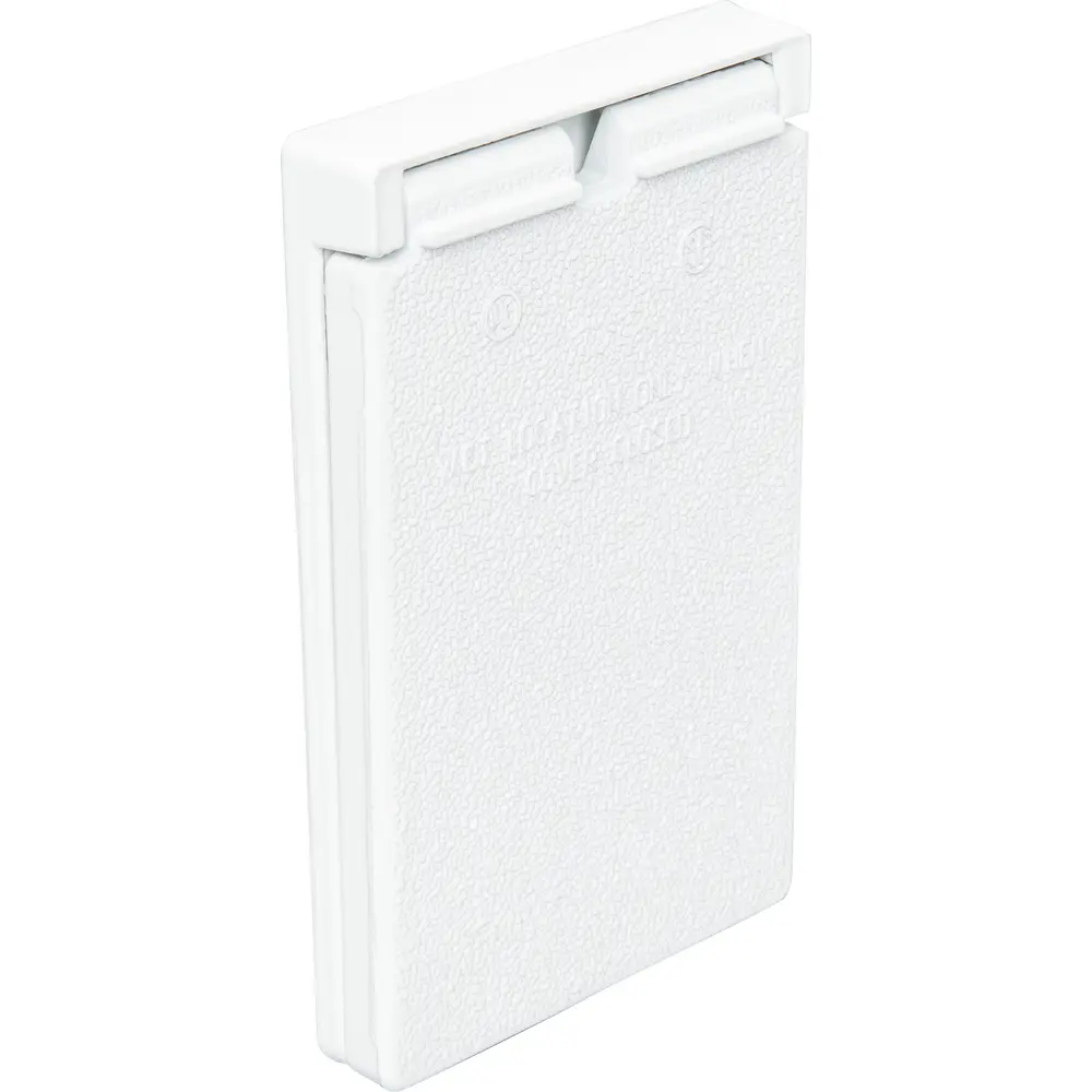Single-Gang Vertical Weatherproof GFCI Cover, White