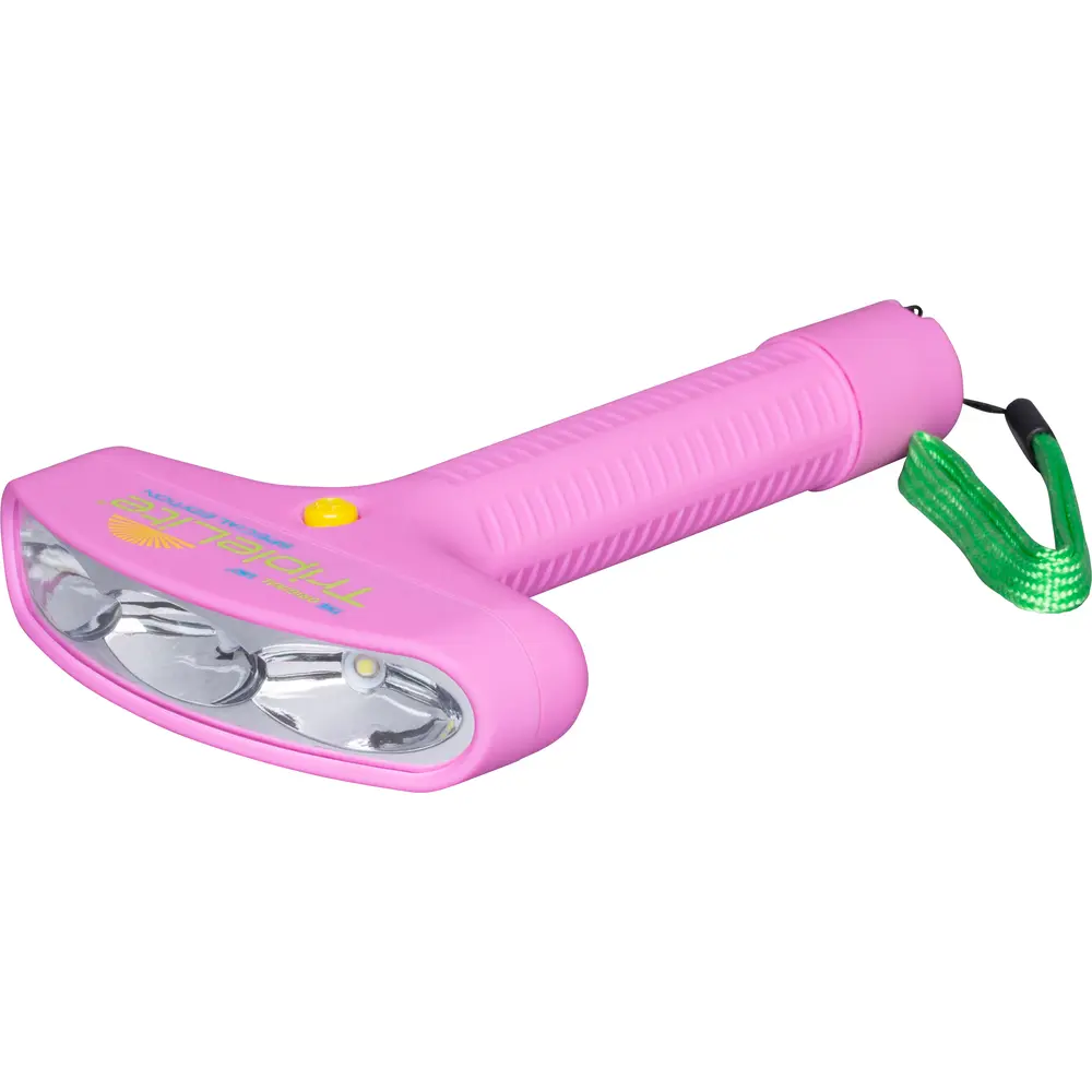 180° Wide Angle Flashlight,3 LED's,Mini,Pink