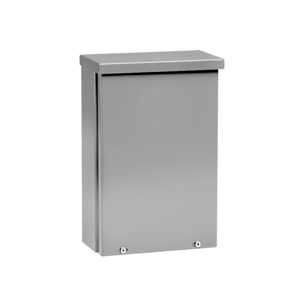 12" x 12" x 4" NEMA 3R Screw Cover Enclosure, Gray Powder Coated