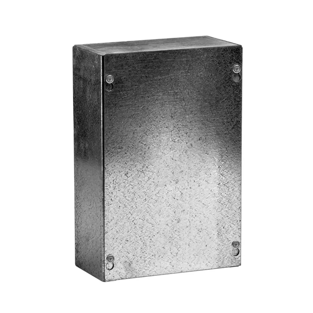 Electrical Enclosure, Screw Cover, 12 x 12 x 4 in., NEMA 1, Gray, No KO's