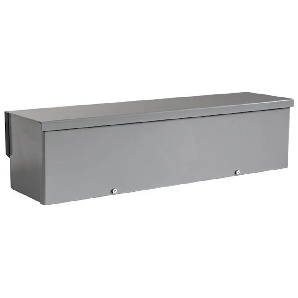 Wiring Trough, 6" x 6" x 48", NEMA 3R, Powder Coated Steel, Gray
