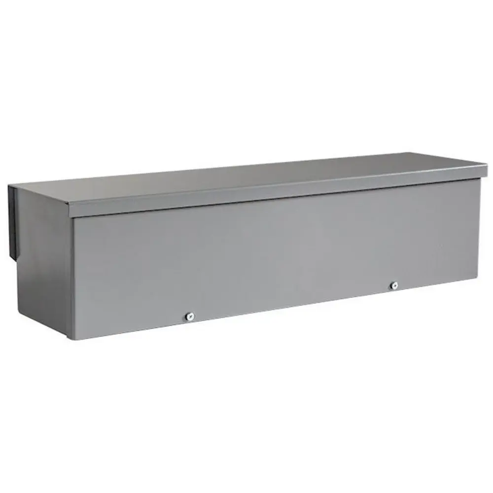 Wiring Trough, 8" x 8" x 24", NEMA 3R, Powder Coated Steel, Gray
