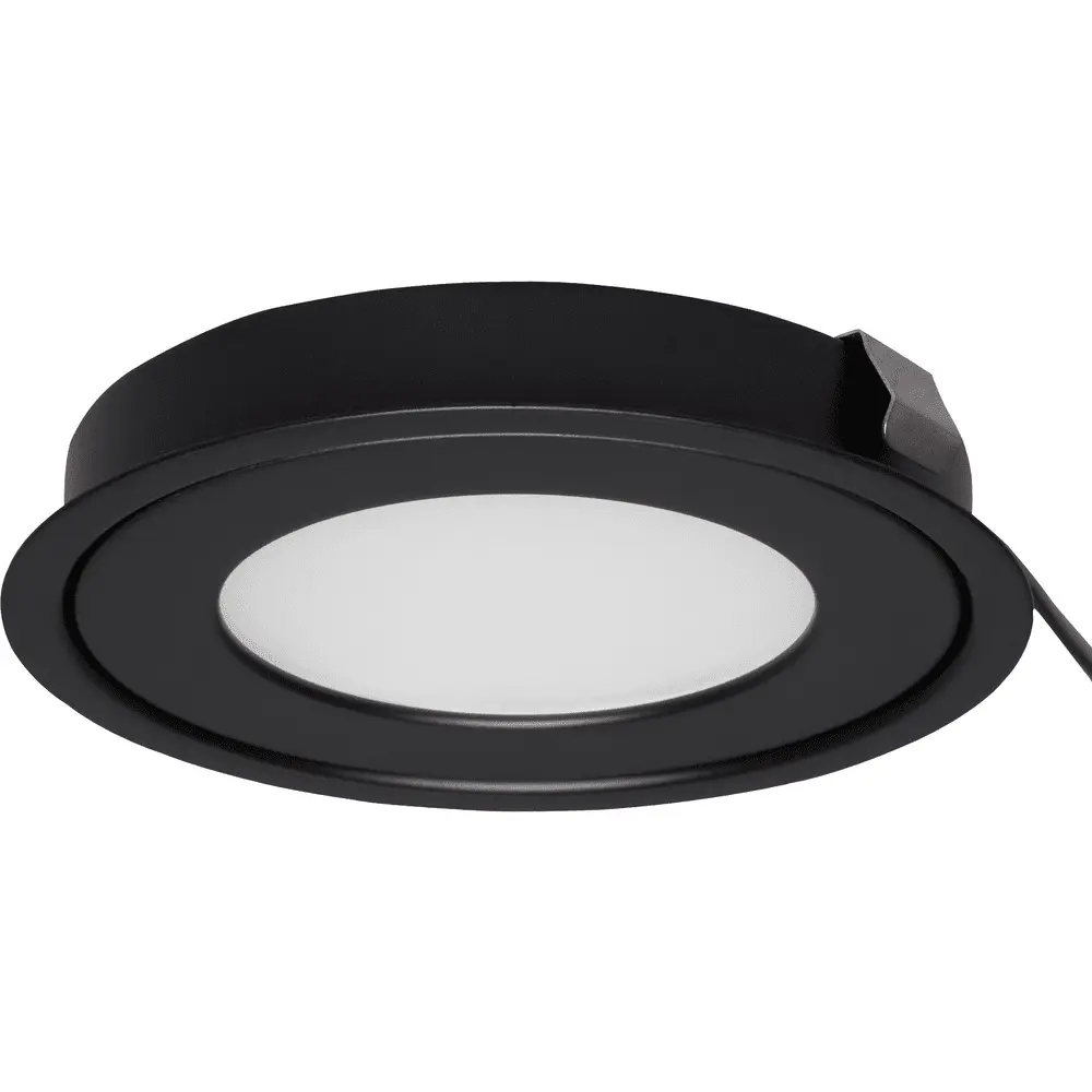 HR90 LED Button Light, 90 CRI, 3000K, 24 VAC, Black