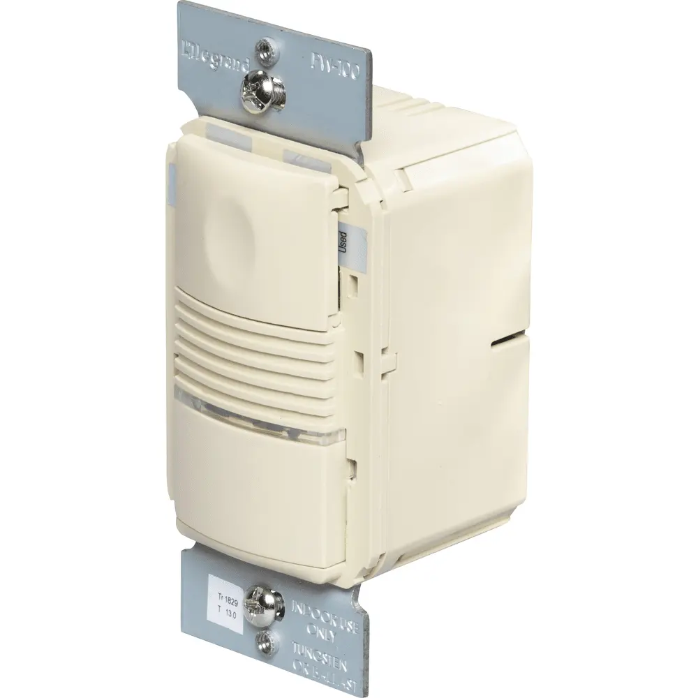 4.3 A 120/277 VAC PIR Wall Switch Occupancy Sensor, Single-Pole, Ivory