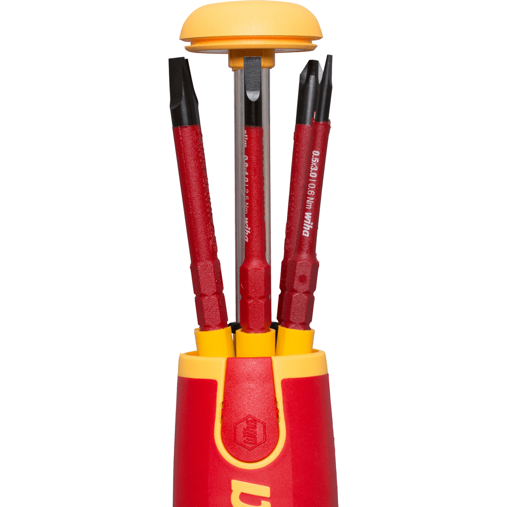 Wiha Tools USA 28393 Insulated 6-in-1 Ultra Driver SlimLine Slotted and ...