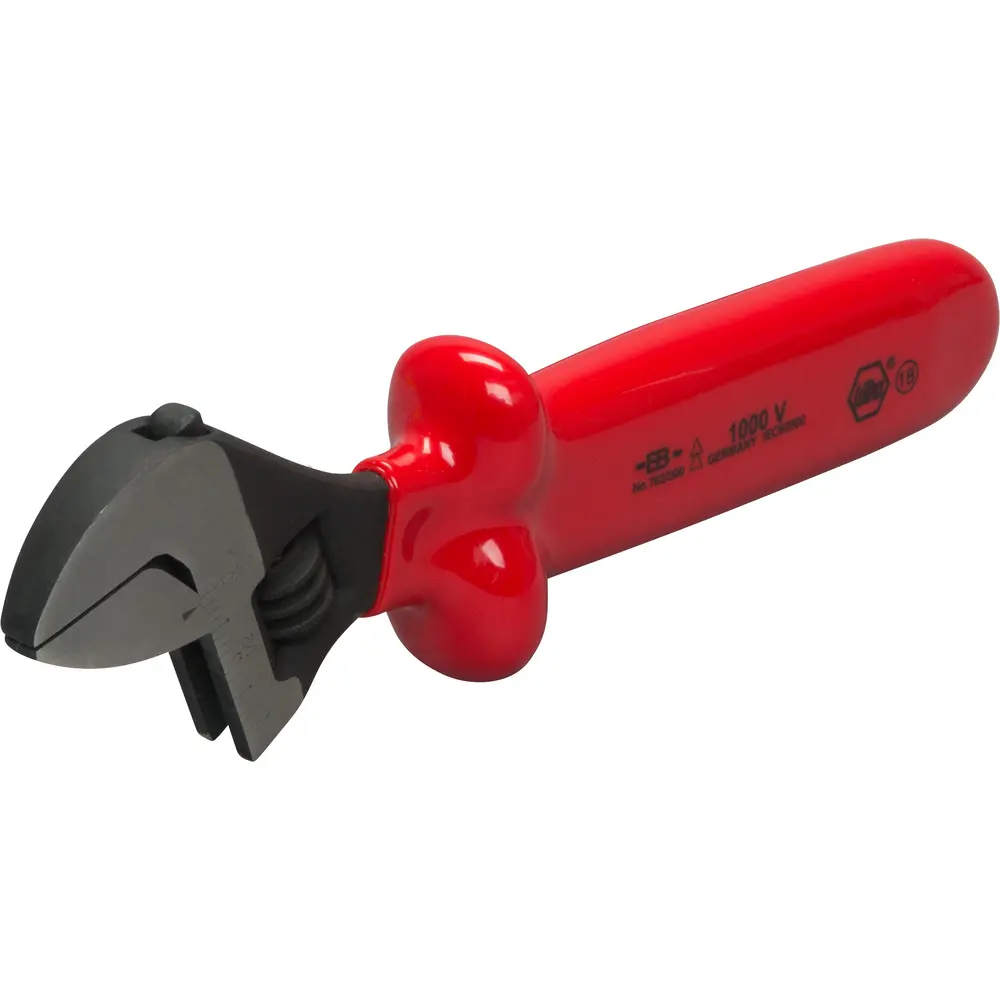 Insulated Adjustable Wrench 8"