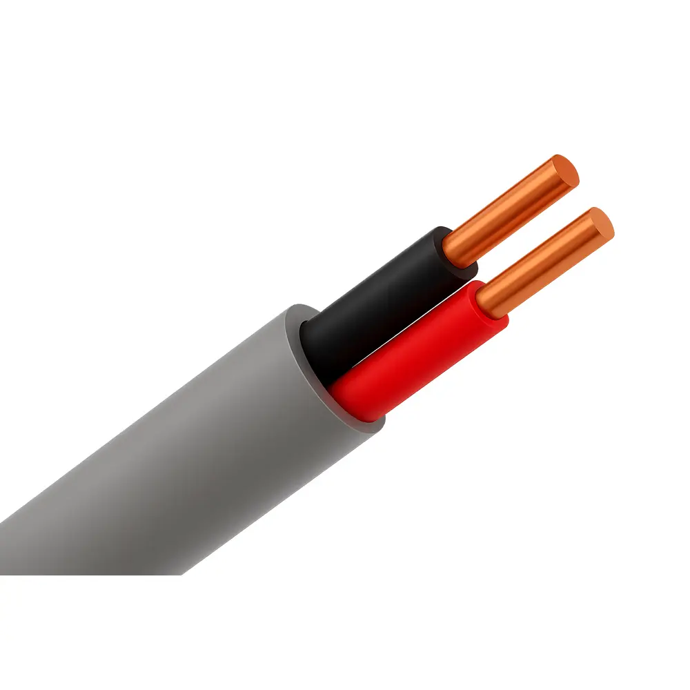 12 AWG, Solid, Plenum Rated, Copper, Black;Red, 2, Cut Length