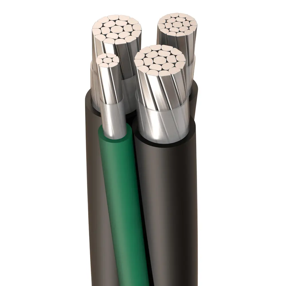 MBL Cable, 4/0-4/0-2/0, Stranded, Aluminum, 4 Conductor w/4AWG Ground ...