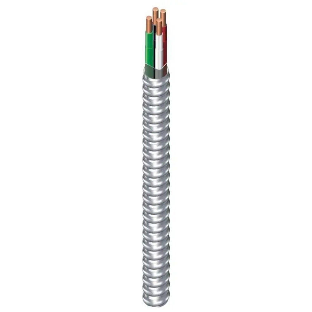 6AWG, Stranded, MC Cable, Aluminum, 4 Conductor, Cut Length