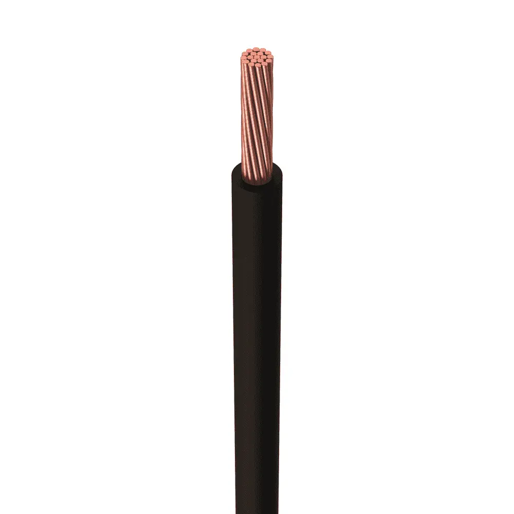 MTW Wire, 10AWG, Stranded, Copper, Black, 1 Conductor, Reel of 500ft