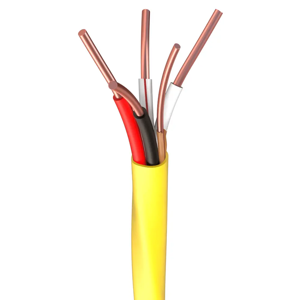 12AWG, Solid, NM-B Cable, Copper, 4 Conductor, Reel of 250ft