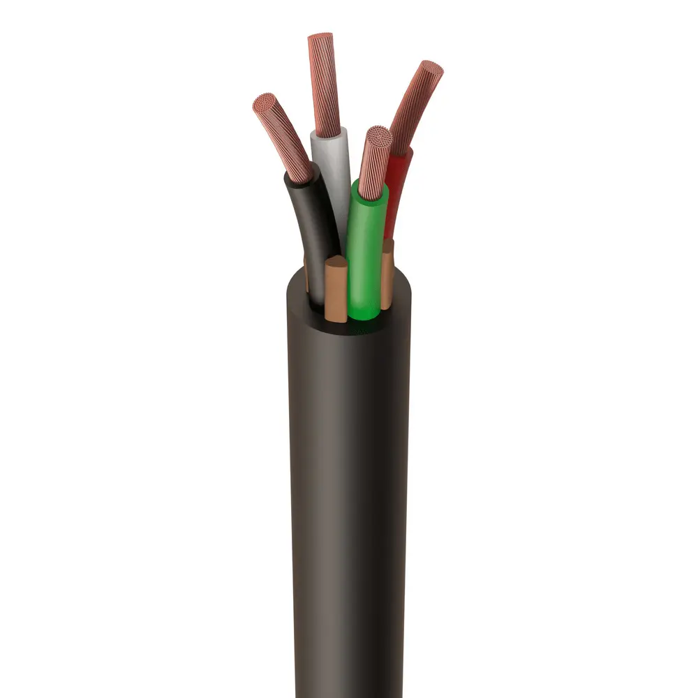 10AWG, Stranded, SOOW Portable Cord, Copper, 4 Conductor, Cut Length