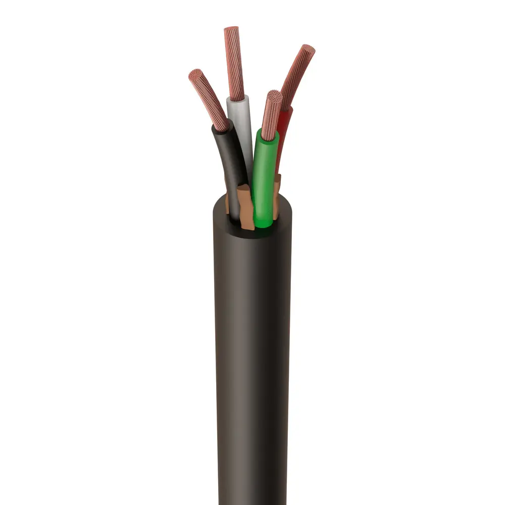 12AWG, Stranded, SOOW Portable Cord, Copper, 4 Conductor, Cut Length