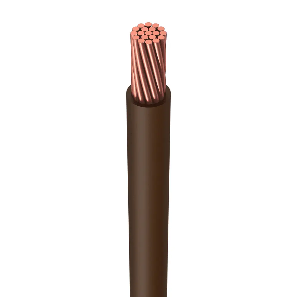 4/0, Stranded, THHN Wire, Copper, Brown, 1 Conductor, Cut Length