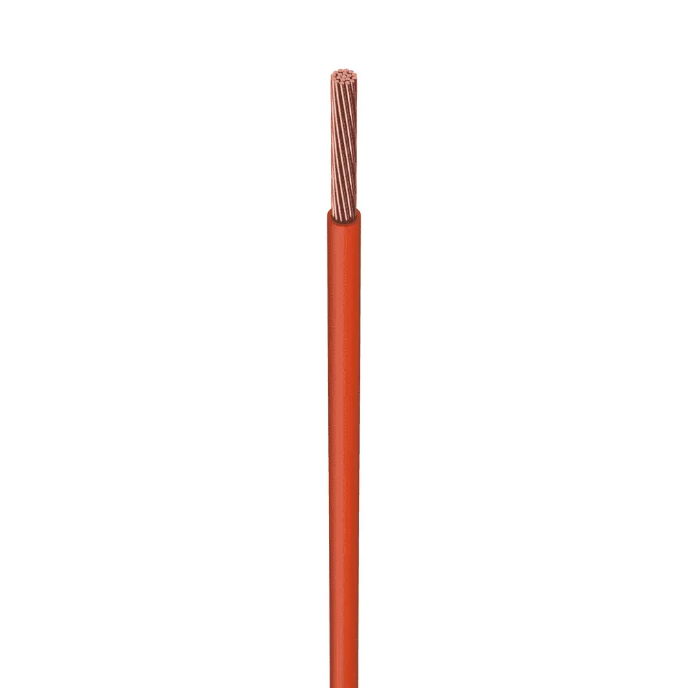 THHN Wire, 4AWG, Stranded, Copper, Orange, 1 Conductor, Cut Length