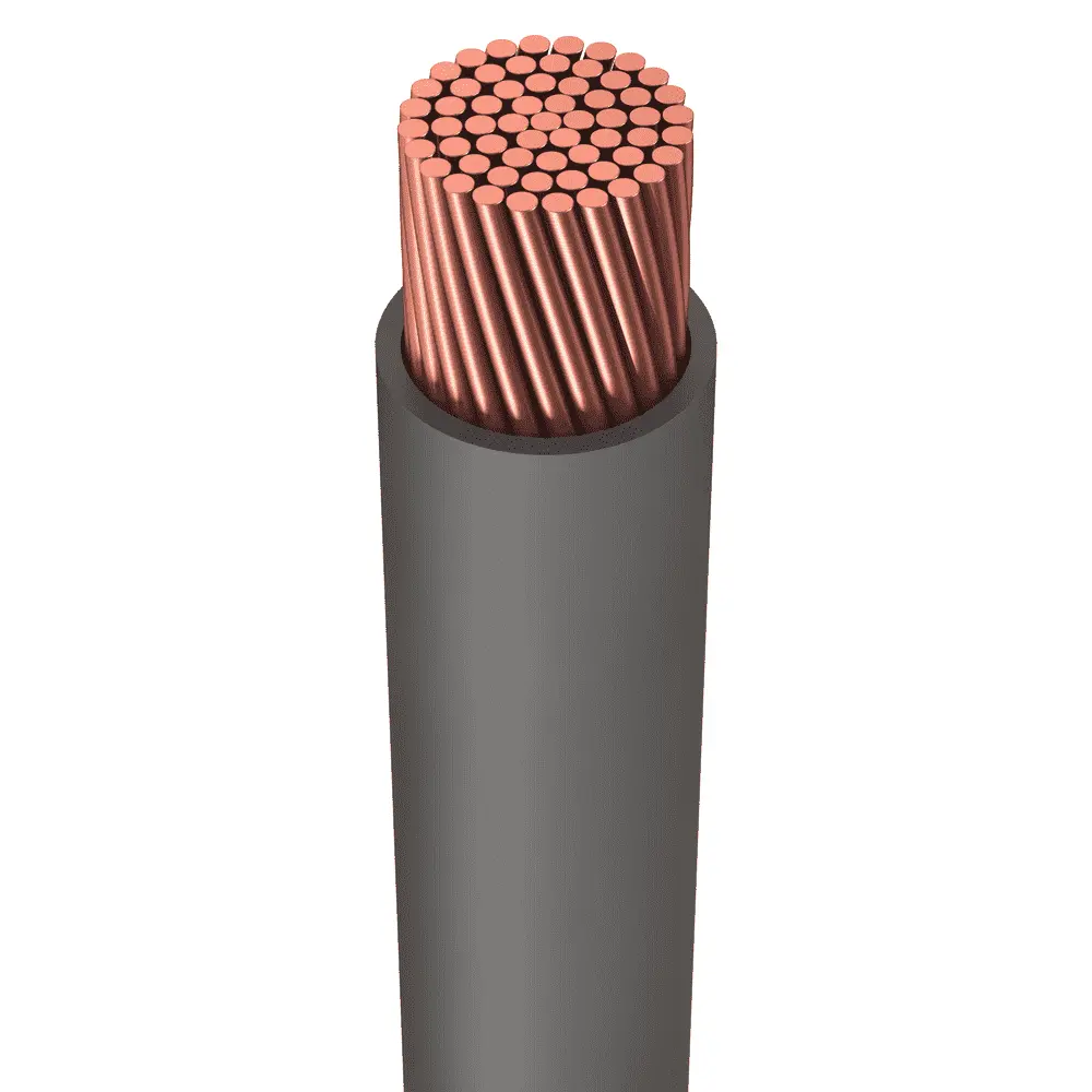 THHN Wire, 750MCM, Stranded, Copper, Gray, 1 Conductor, Cut Length