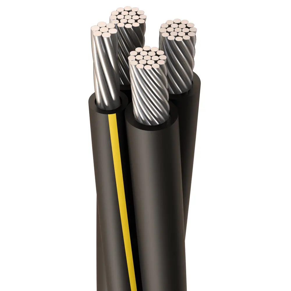 URD Cable, Aluminum, 2/0 Quadruplex, Cut Length