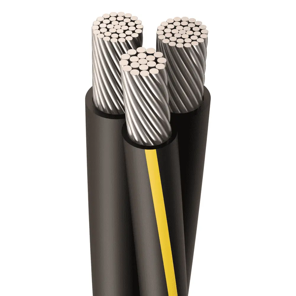 250MCM, Stranded, Direct Burial Cable, Aluminum, 3 Conductor, Cut Length