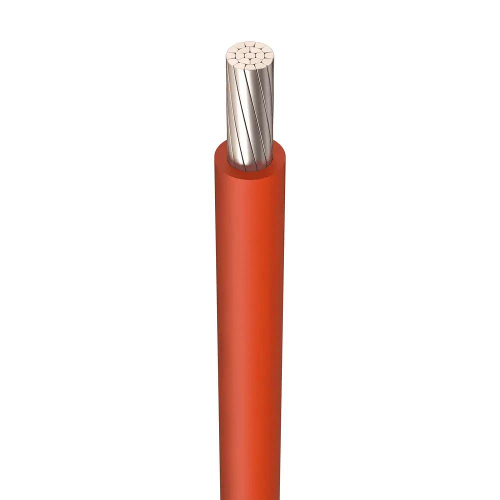 XHHW Wire, 1AWG, Stranded, Aluminum, Orange, 1 Conductor, Cut Length