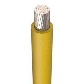 250 MCM, Stranded, XHHW Wire, Aluminum, Yellow, 1 Conductor, Cut Length