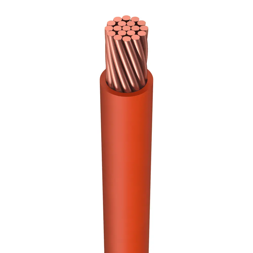 4/0, Stranded, XHHW Wire, Copper, Orange, 1 Conductor, Cut Length