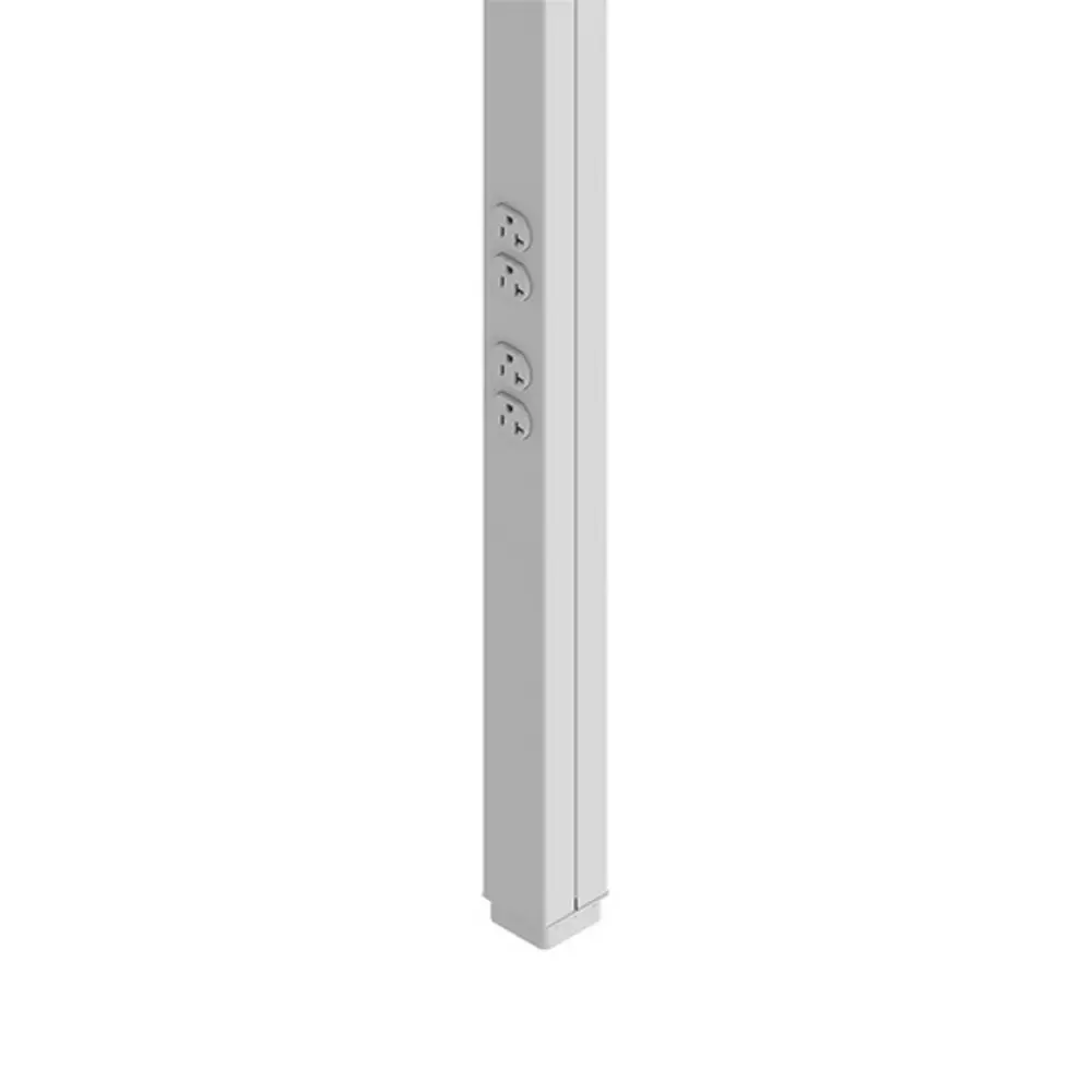 Tele-Power Pole, 12', Steel, White, 25DTP Series