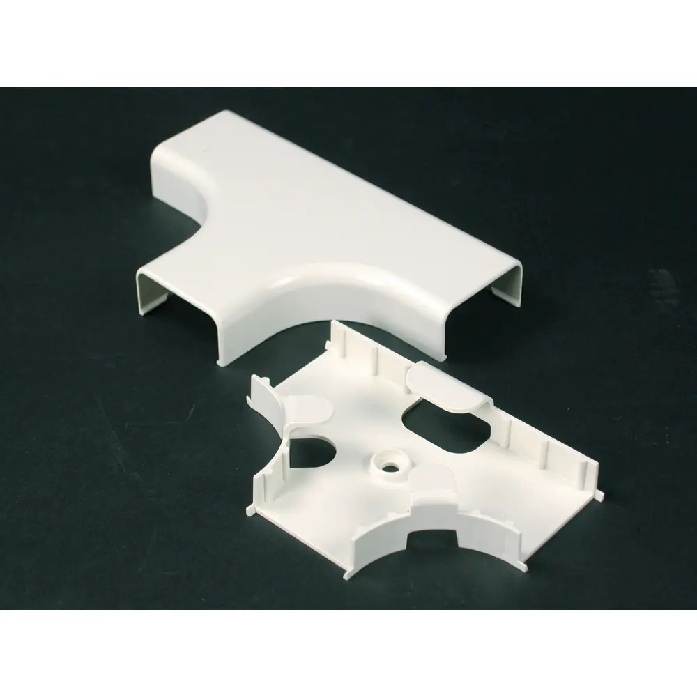 T-Fitting, Radiused, PVC, Ivory, Uniduct 2900 Series