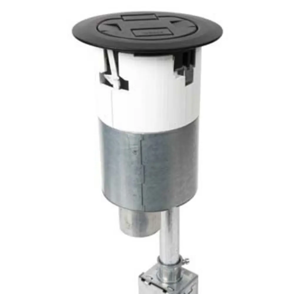 4AT Prewired Dual Service Evolution Poke-Thru Device, Black