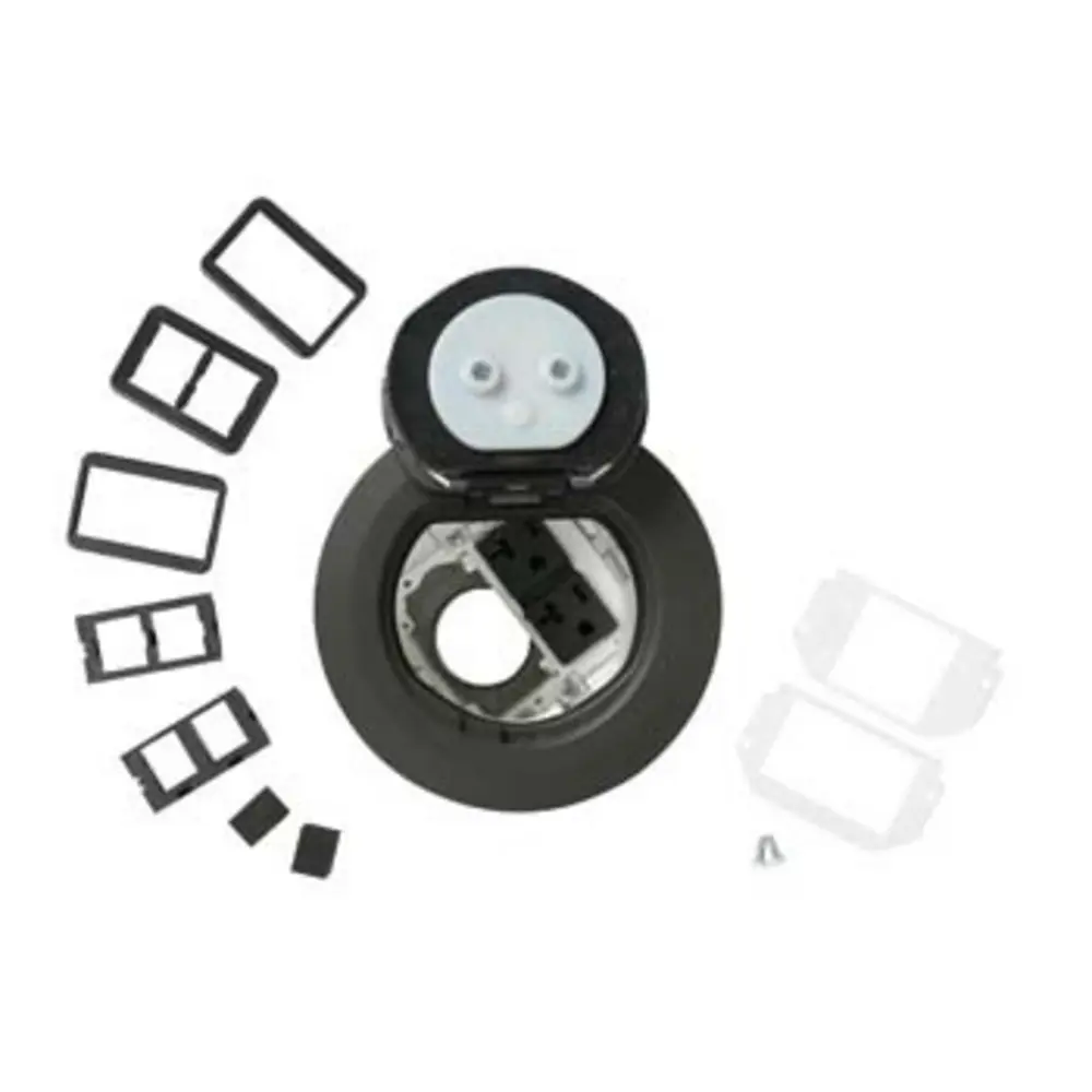 4" Prewired Dual Service Style Evolution™ Poke-Thru Device, Gray