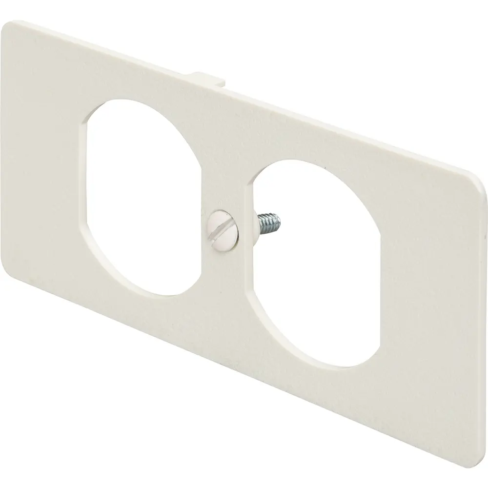 Duplex Receptacle Faceplate Fitting, PVC, Ivory, 5500 Series