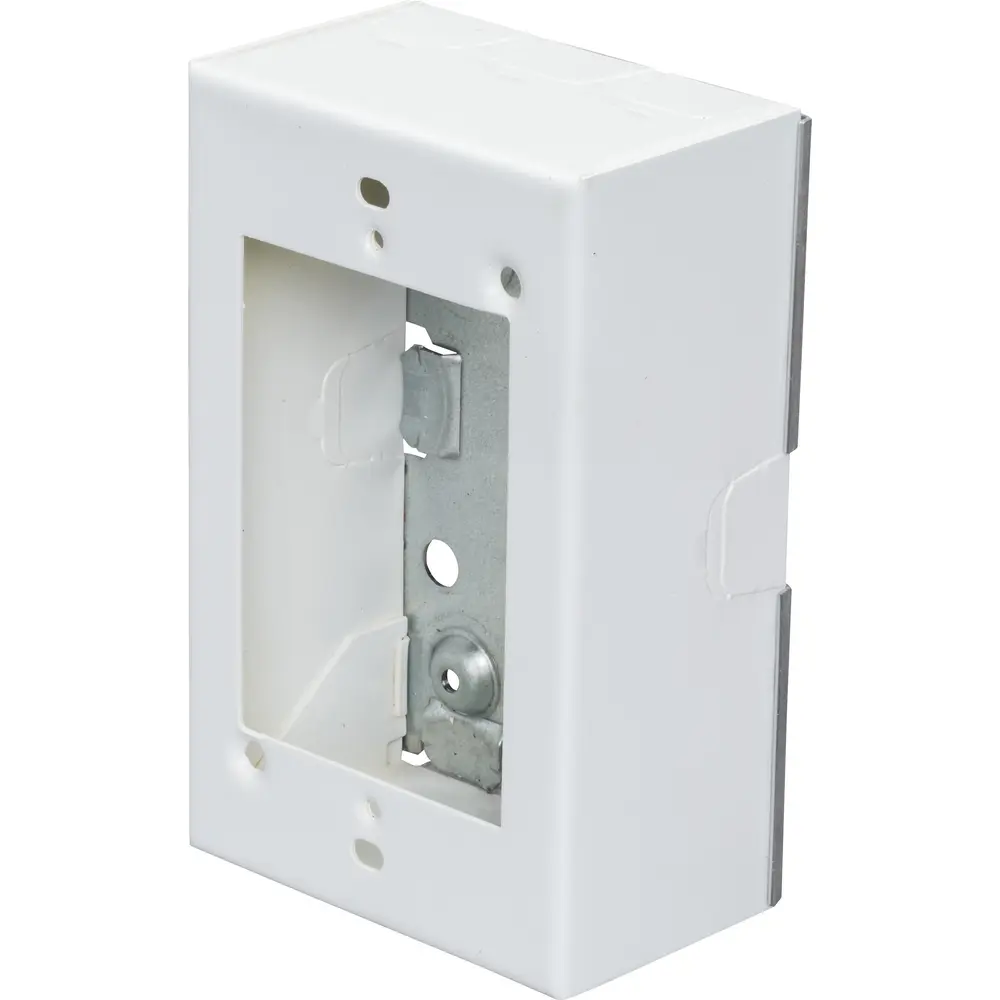500/700 Switch and Receptacle Box Fitting, Single-Gang, White