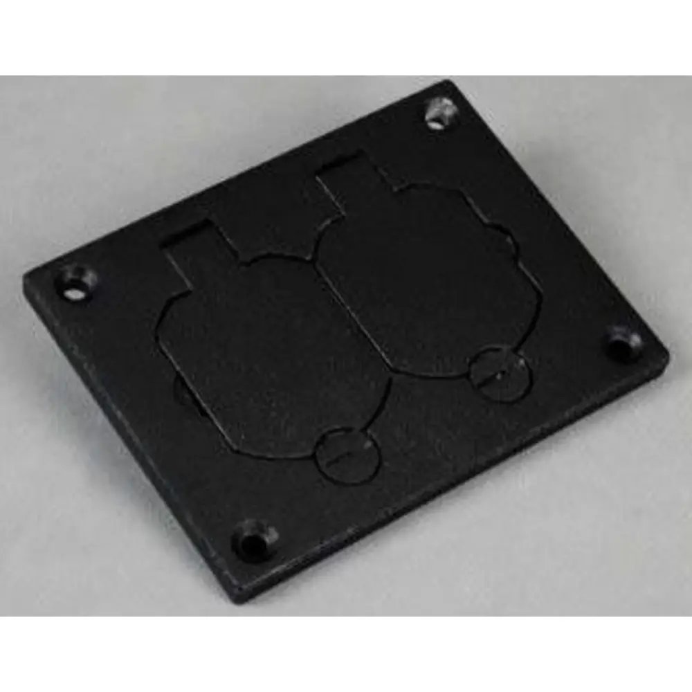 Omnibox® Rectangular Black Duplex Cover Plate