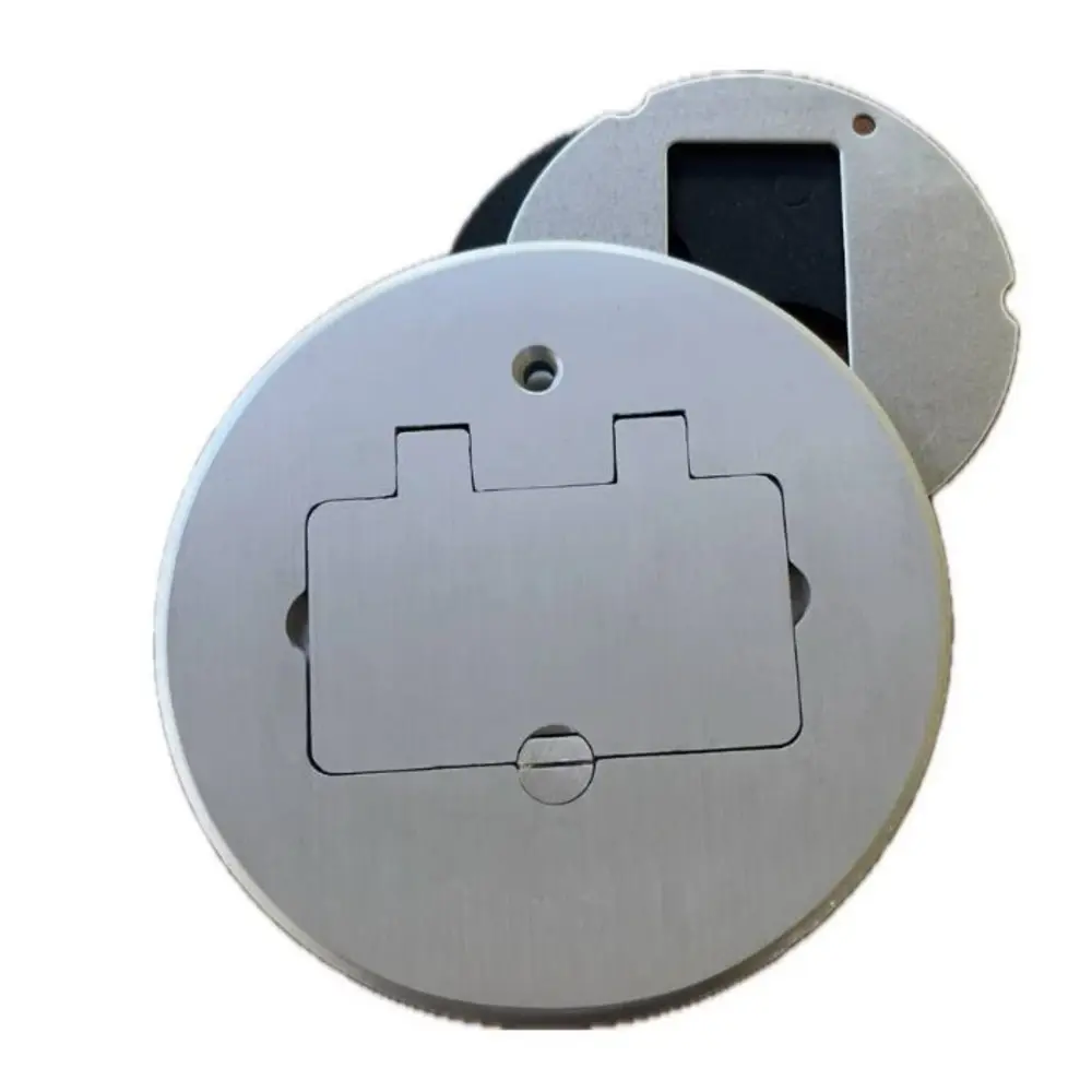 Cover Plate, GFI Receptacle, 5.5", Aluminum, Silver, Rachet-Pro Series