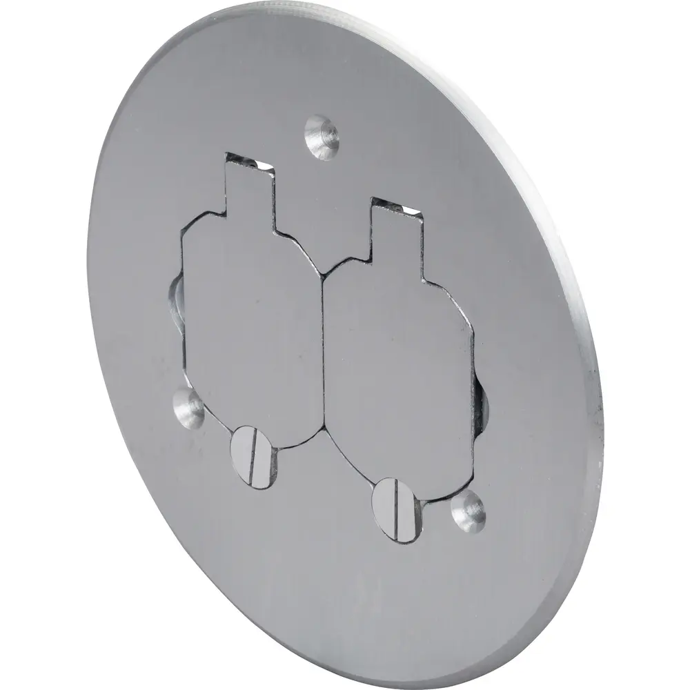 Ratchet-Pro 881 Series Duplex Cover Plate w/ Flip Lids, Aluminum