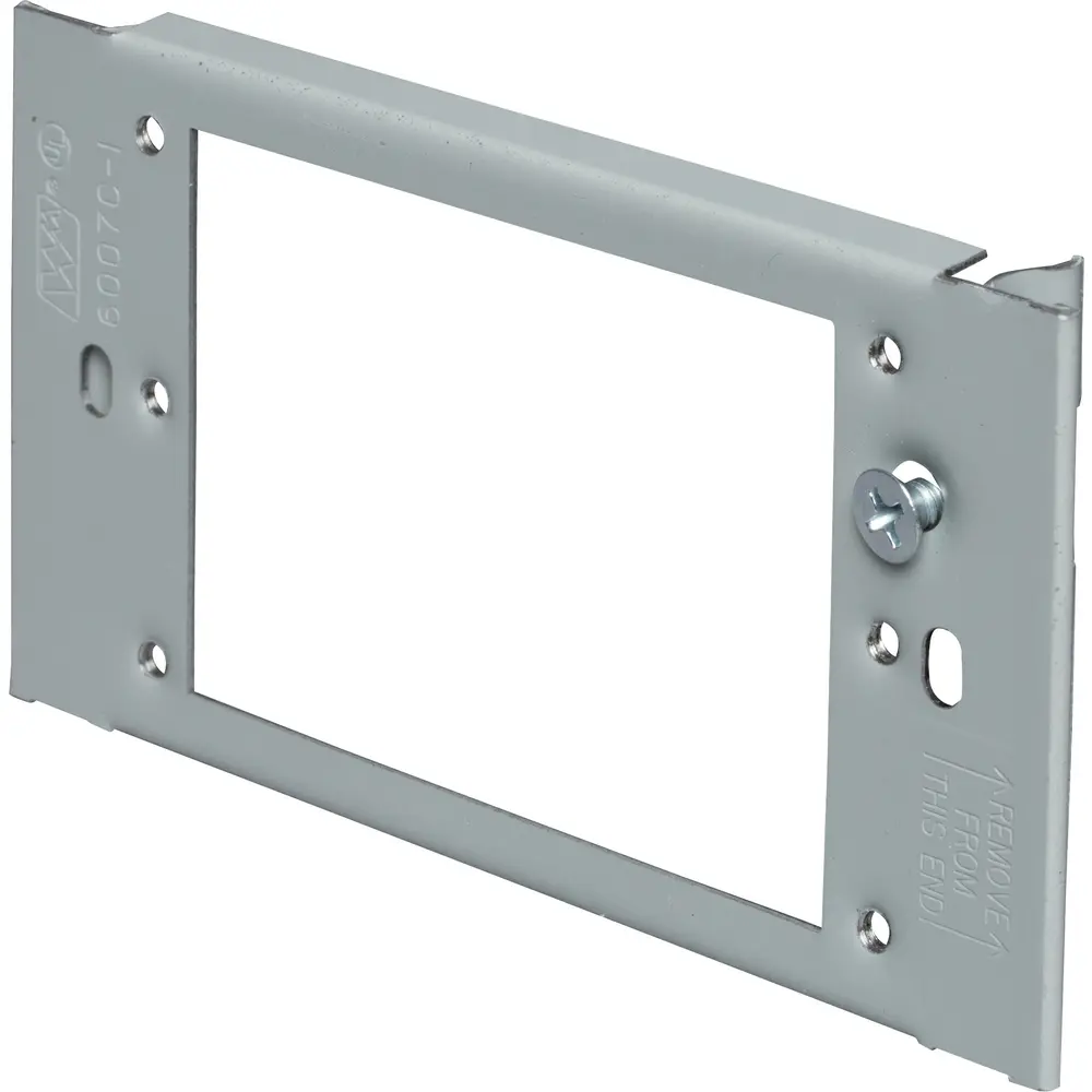 Device Plate Fitting, Single-Gang, Steel, Gray, 6000 Series