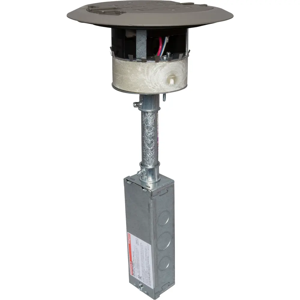 RC4 Multi-Service Assembled Poke-Thru Device Four Outlet, Gray