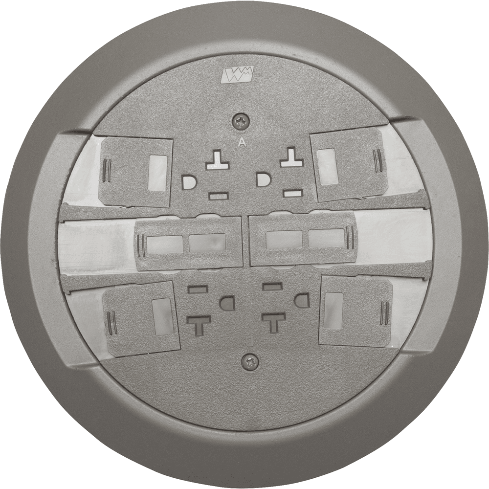 Legrand-Wiremold RC4ATCGY Multi-Service Assembled Poke-Thru Device Four ...