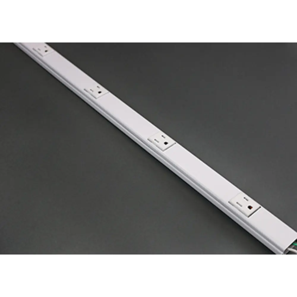 Outlet Strip, Multioutlet, 3', Tamper Resistant, Steel, w/ Self-Timing GFCI