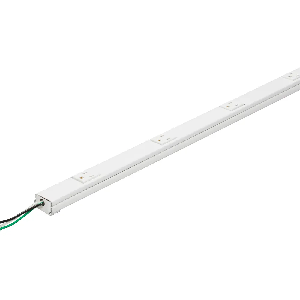 6' Plugmold Outlet Strip – 6 Receptacles, White | CES